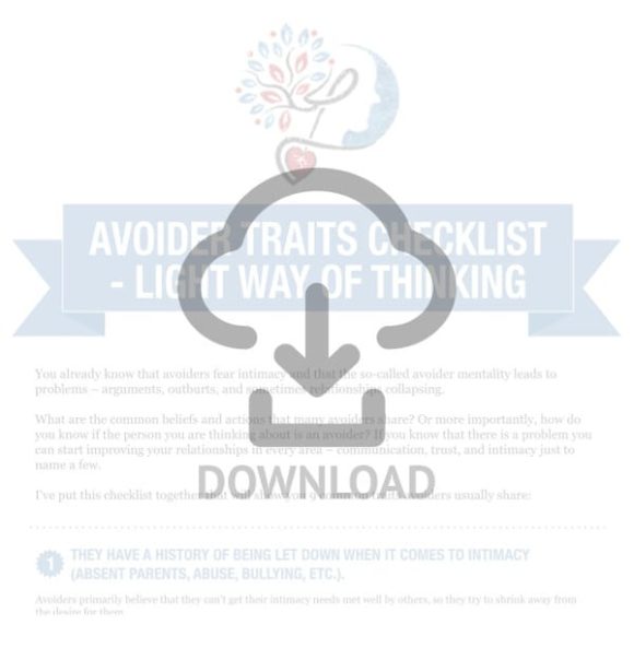 The Avoider Mentality and the Fear of Intimacy | Light Way Of Thinking